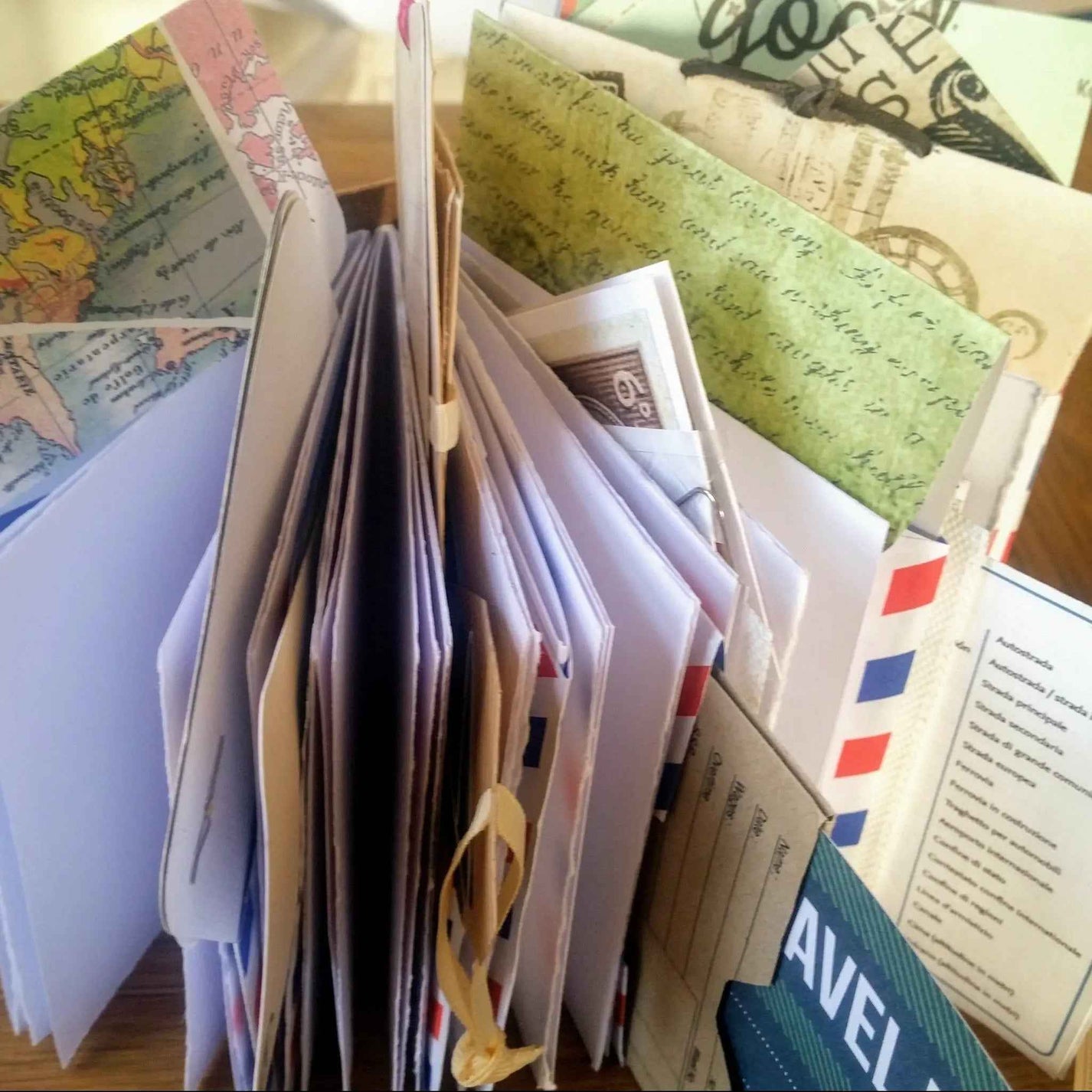 Leather personalised travel journal notebook - A6 pages - envelope poc – Bespoke Bindery